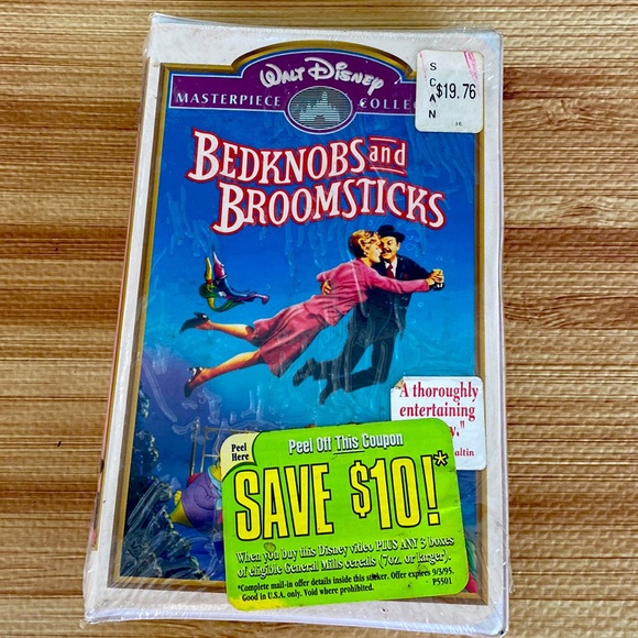Disney | Other | Walt Disney Bedknobs And Broomsticks Vhs 6 Sealed Clamshell | Poshmark